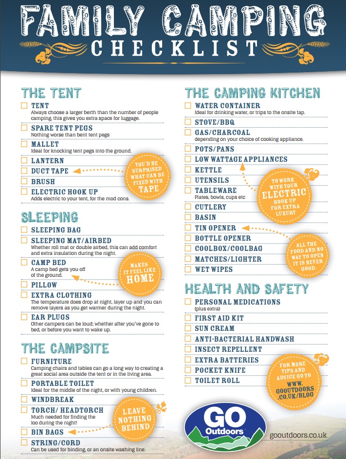 checklist | GO Outdoors Blog